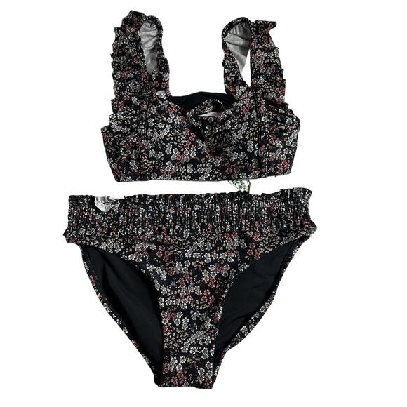 Chelsea & Violet | Swim | Chelsea Violet Girls Black Ruffle Bralette ...